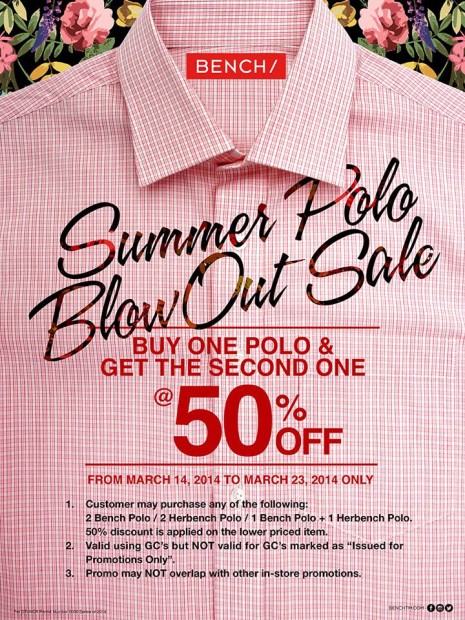 Bench/Herbench Summer Polo Blow Out Sale March 2014 | Manila On Sale
