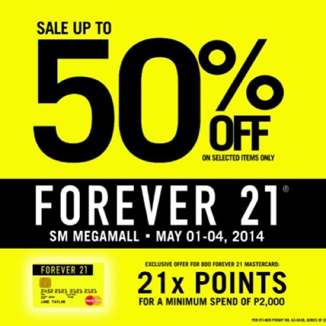 Forever 21 Sale @ SM Megamall May 2014 | Manila On Sale