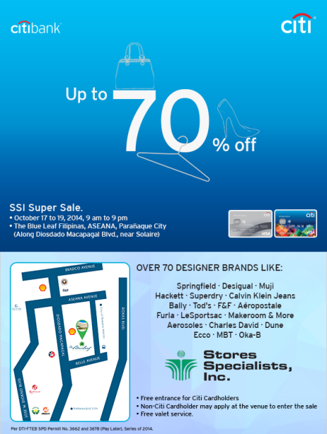 Citibank SSI Super Sale @ The Blue Leaf Filipinas October 2014 | Manila ...