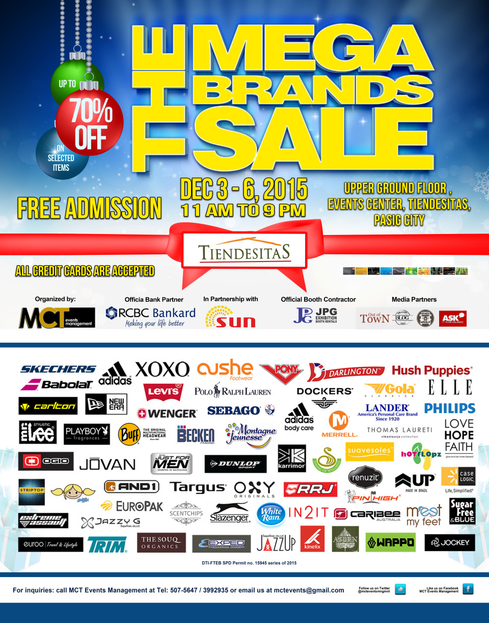 The Megabrands Sale Christmas Edition - December 3-6, 2015 | Manila On Sale