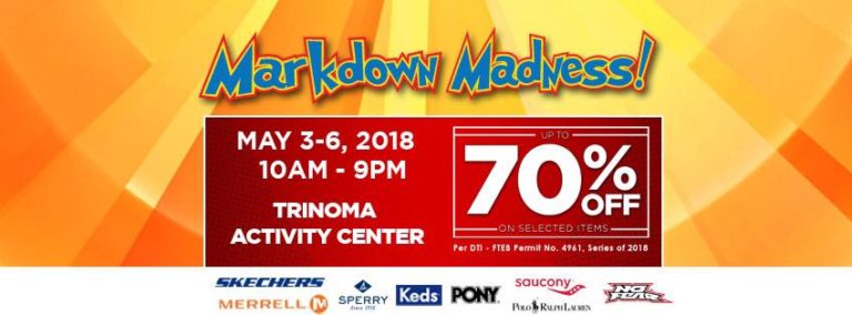 Markdown Madness Sale 2018 in Trinoma Mall | Manila On Sale