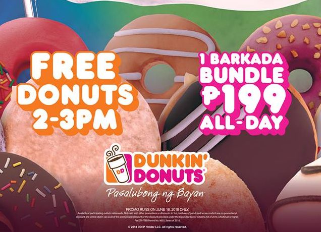 Free Donuts at Dunkin' Donuts 15th DDday 2018 | Manila On Sale 2020