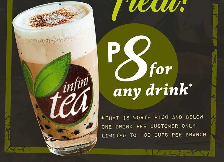 One Day Only: Infinitea Milk Tea for Php8 | Manila On Sale
