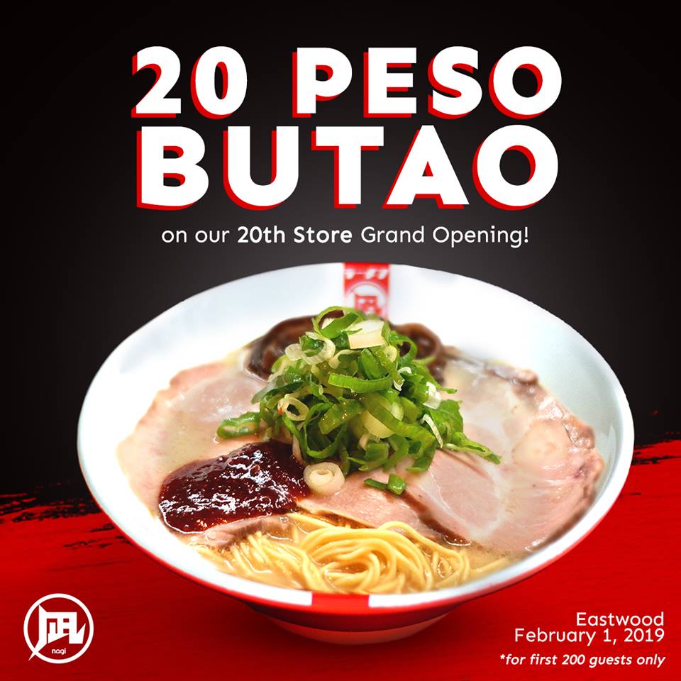 Php20 Butao King at Ramen Nagi Eastwood | Manila On Sale