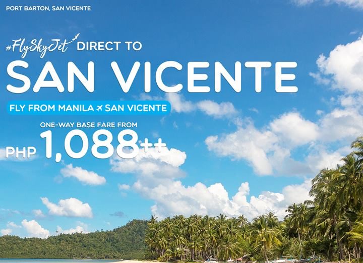 SkyJet Airlines Now Flies to San Vicente | Manila On Sale 2020