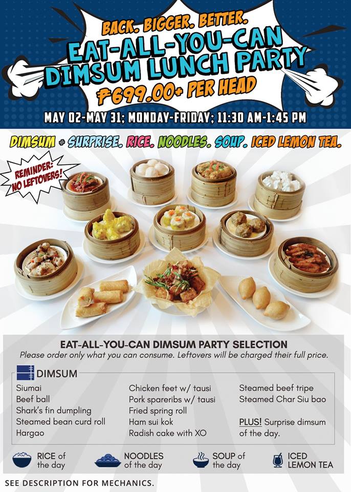 Xiu Eat All You Can Dimsum Lunch Party May 2019 | Manila On Sale