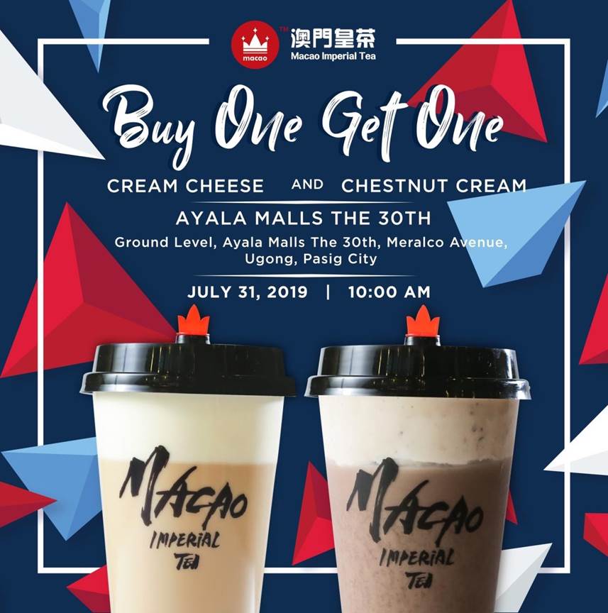 Buy 1 Get 1 Milk Tea at Macao Imperial July 2019 | Manila On Sale