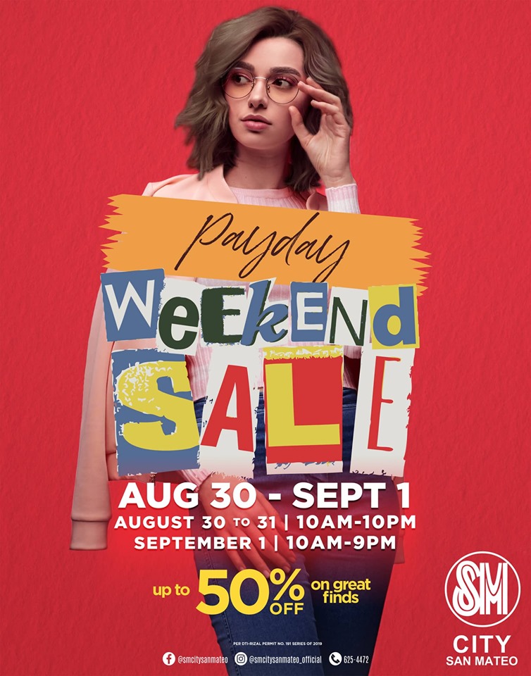SM City San Mateo Pay Day Weekend Sale | Manila On Sale