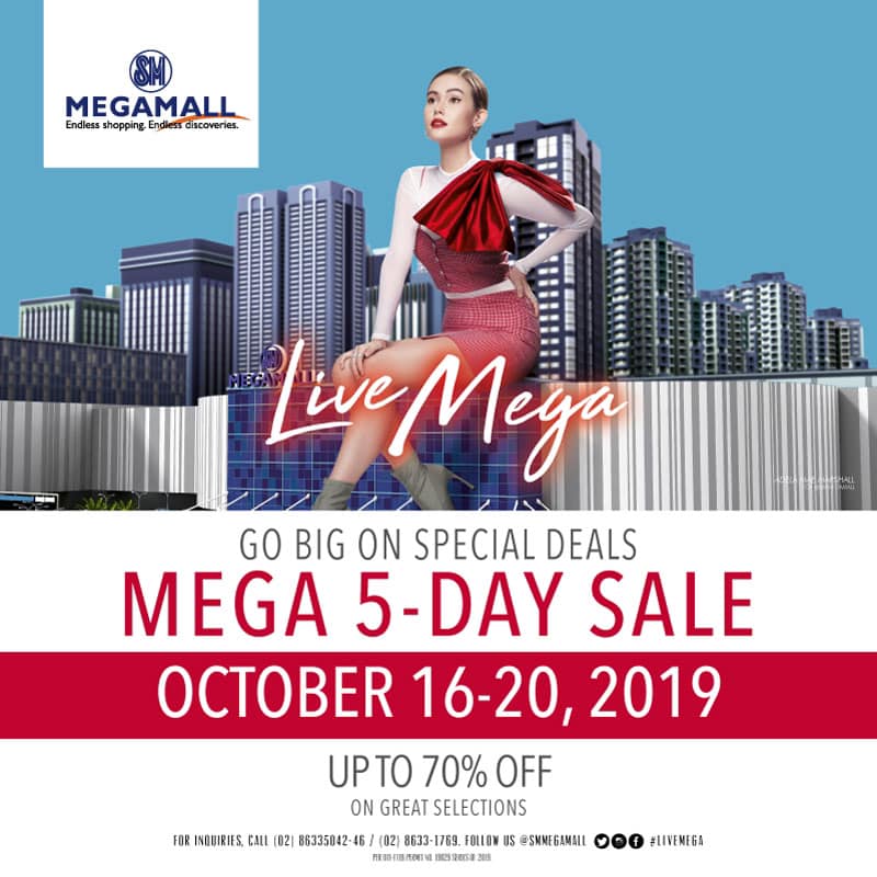 SM Megamall Mega 5 Day Sale October 2019 | Manila On Sale