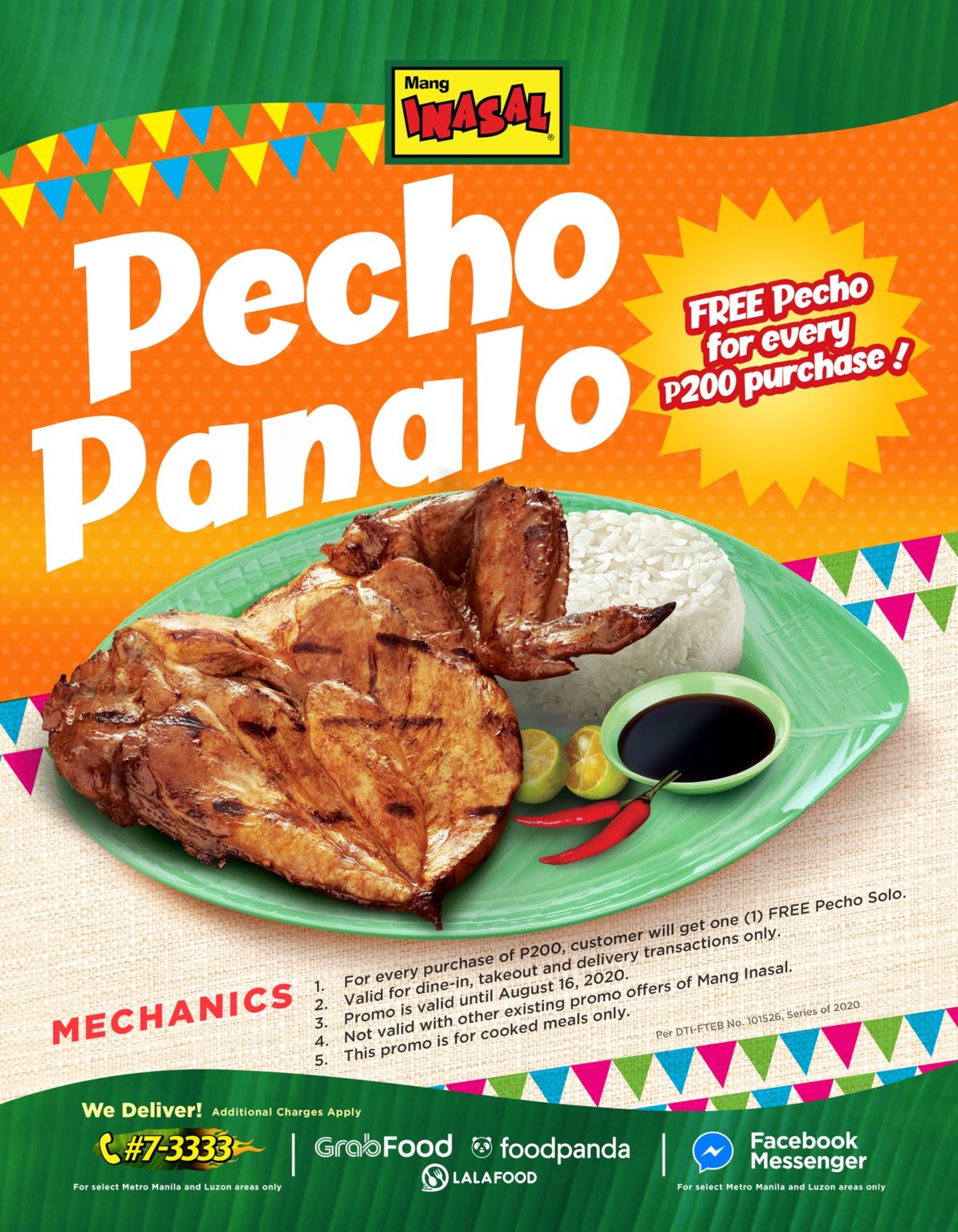 Mang Inasal Pecho Panalo Promo - 2020 | Manila On Sale