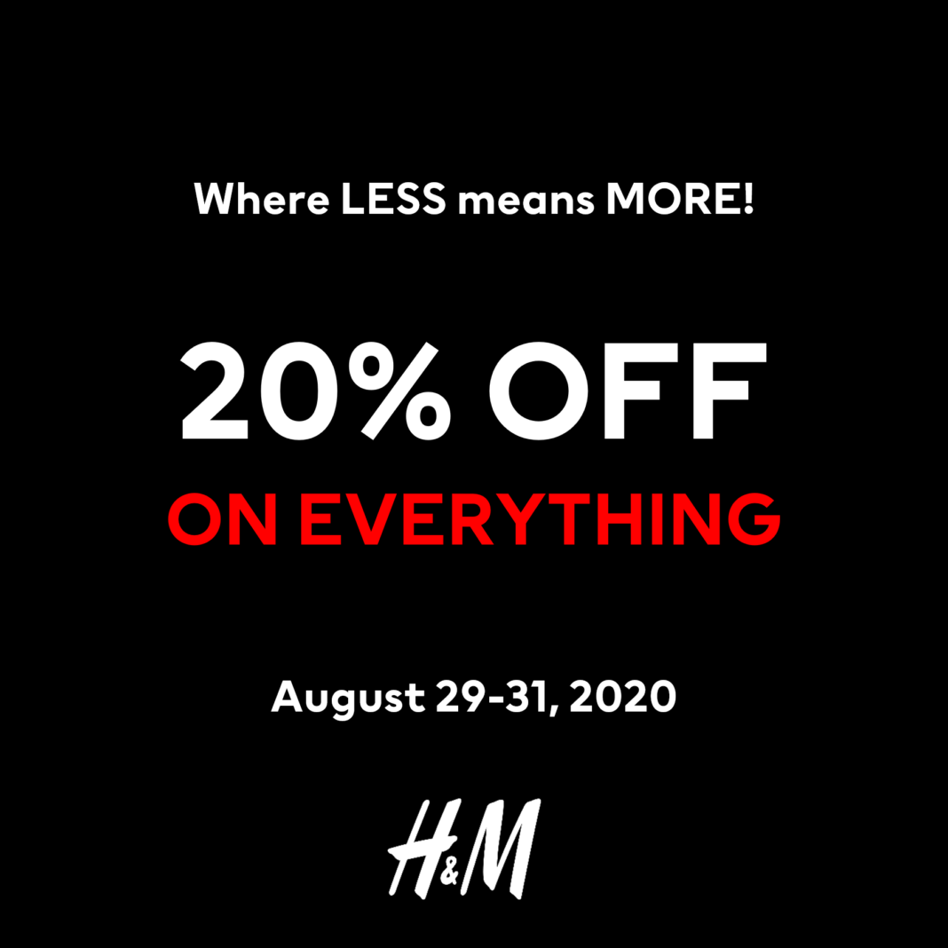 H&M 20% OFF everything until August 31 | Manila On Sale