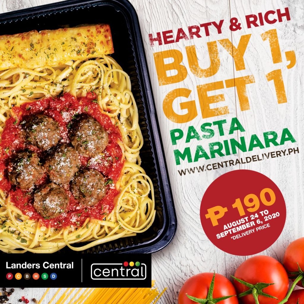 Landers Central Buy 1 Get 1 Pasta Marinara Promo | Manila On Sale