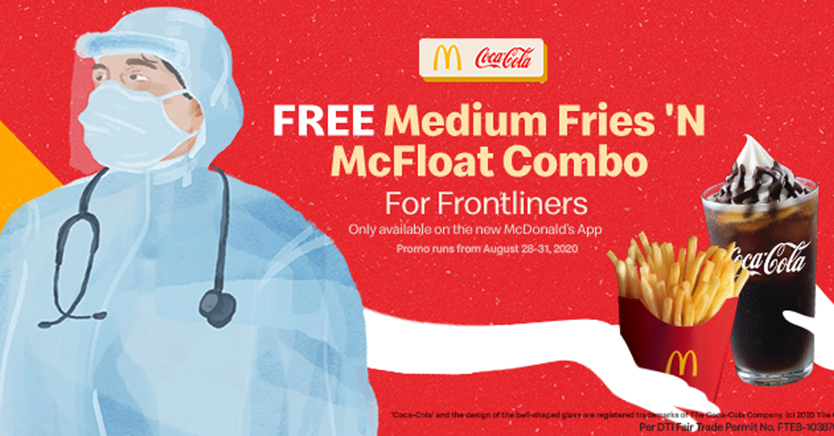 MCDO FREE Medium Fries ‘N McFloat Combo for Frontliners | Manila On Sale