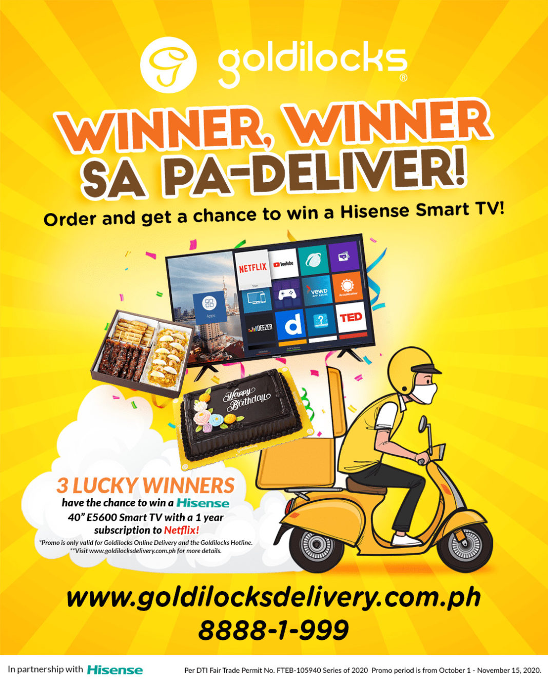 Goldilocks Winner, Pa-Deliver Raffle Promo | Manila On Sale
