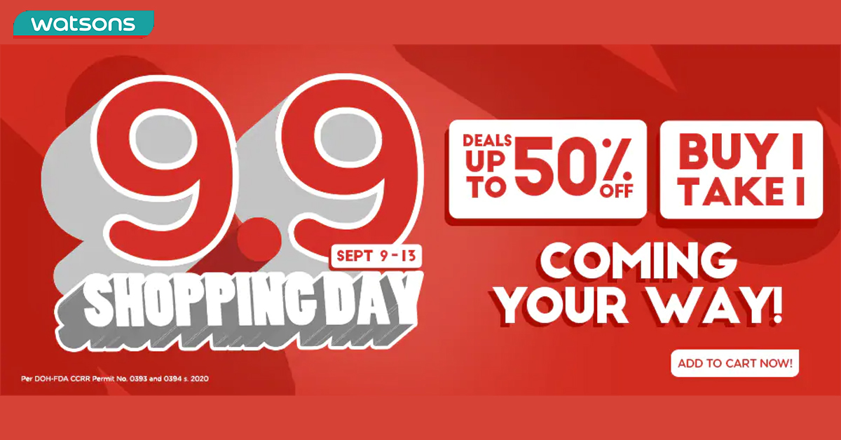The Watsons 9.9 Shopping Day Nationwide Sale | Manila On Sale