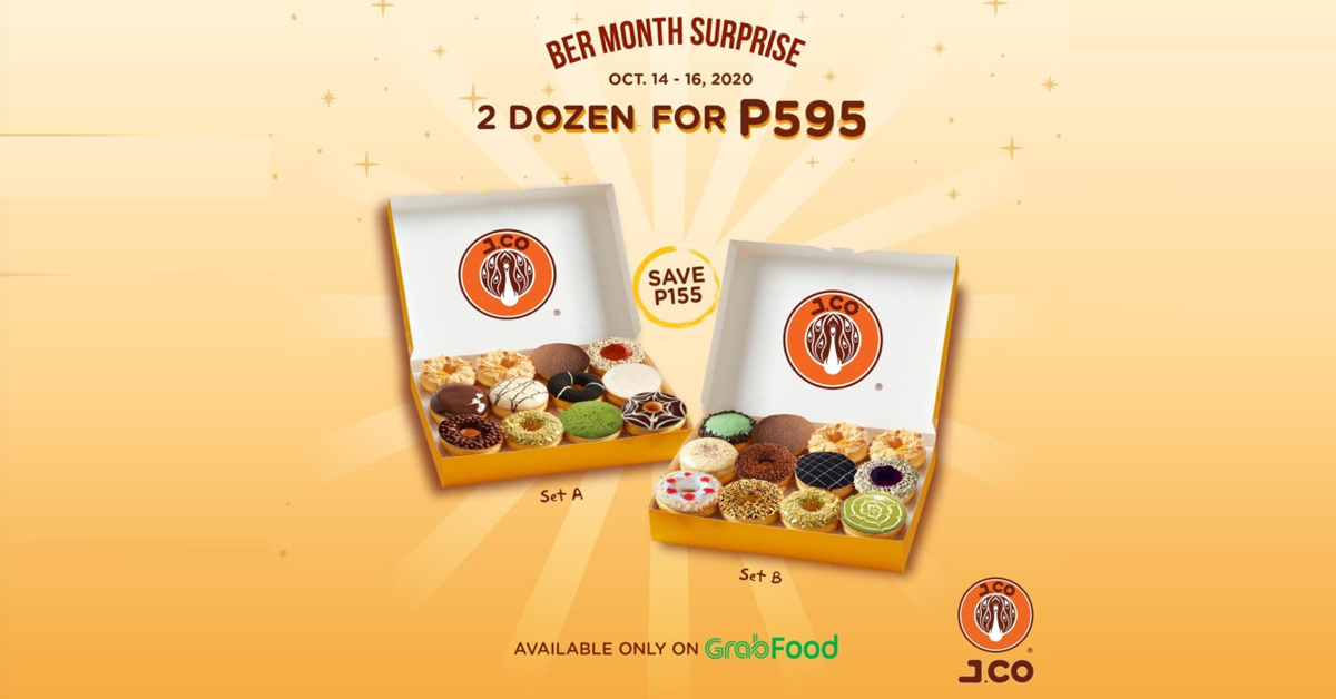 J.CO Donuts 2 Dozen for P595 October Promo | Manila On Sale