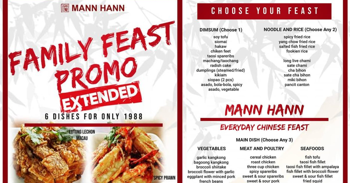 Mann Hann Family Feast Promo | Manila On Sale