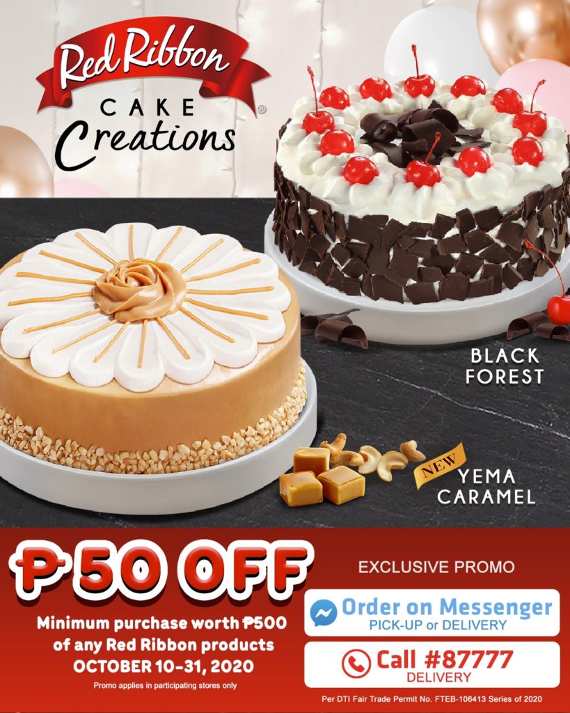Red Ribbon P50 OFF October Promo | Manila On Sale