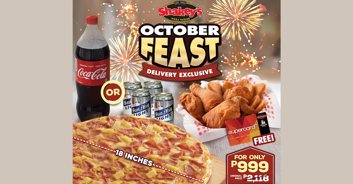 Shakey's October Feast P999 Promo | Manila On Sale