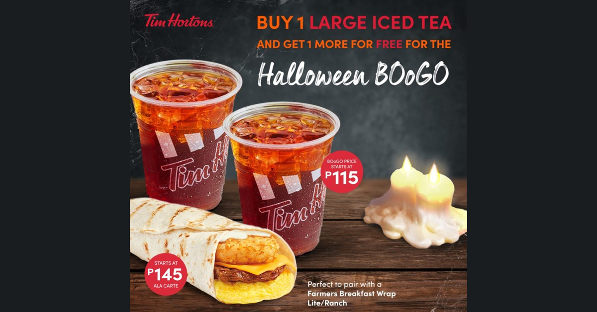 Tim Hortons BUY 1 GET 1 Ice Tea Halloween Promo | Manila On Sale