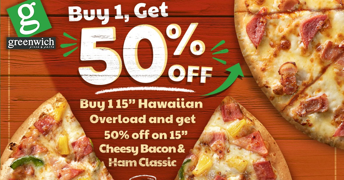 Greenwich Buy 1 Get 50% OFF November Promo | Manila On Sale