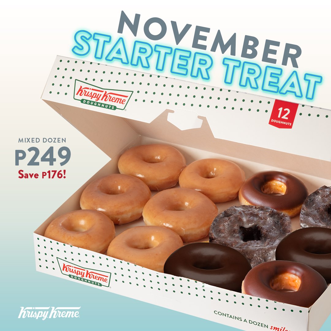 Krispy Kreme November Starter Treat Save P176 Manila On Sale krispy-kreme-november-starter-treat-save-p176-manila-on-sale