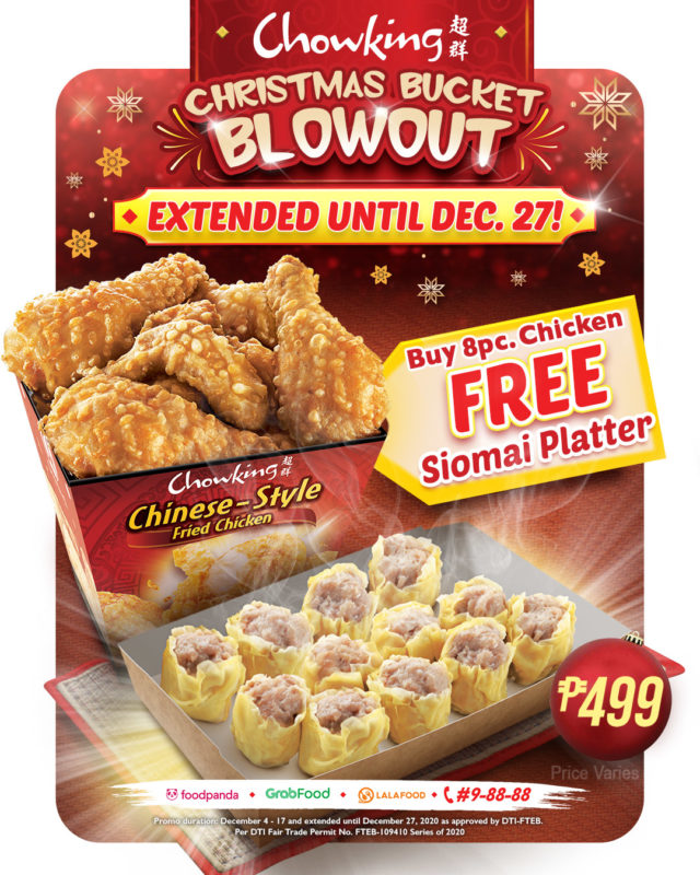 Chowking FREE Siomai Platter Promo (Extended) | Manila On Sale