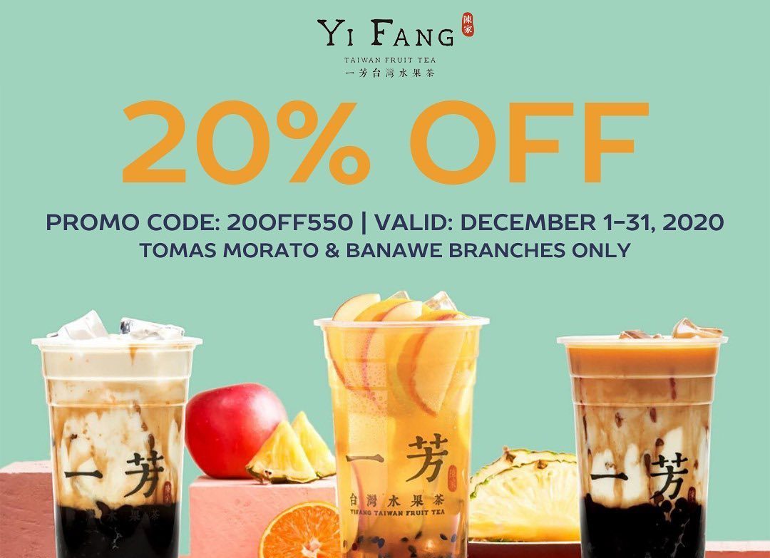 Order Your Favorite Yi Fang Drink at 20% Off!