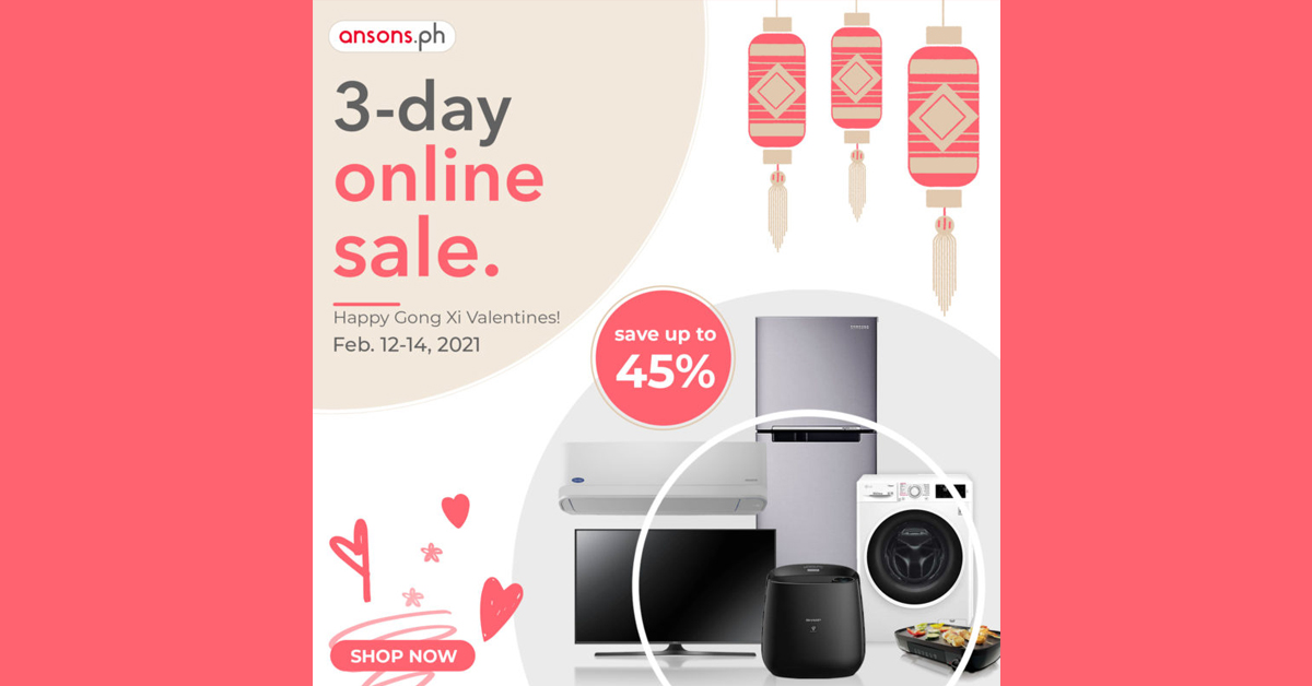 Anson’s 3-Day up-to 45% OFF Online Sale | Manila On Sale
