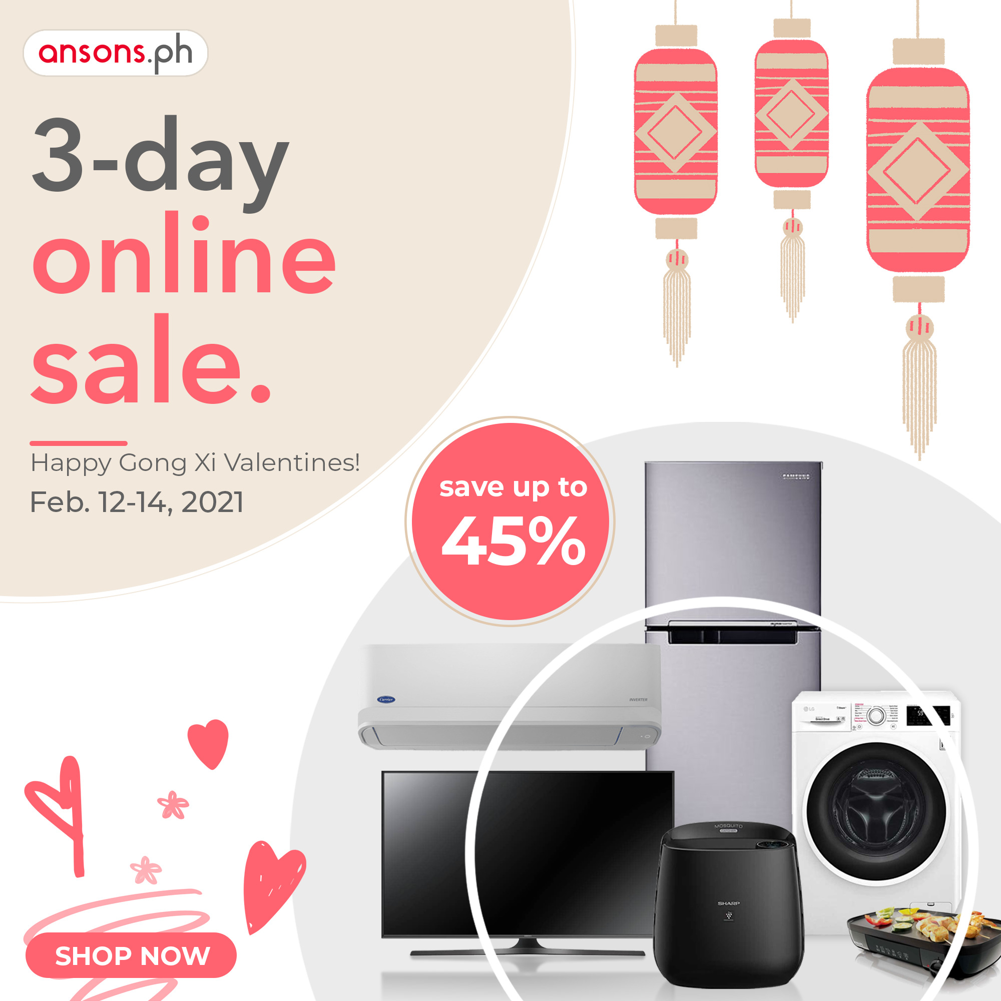 Anson’s 3-Day up-to 45% OFF Online Sale | Manila On Sale