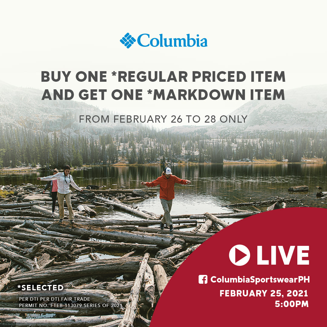 Columbia Sportswear – BUY 1 GET 1 Promo | Manila On Sale