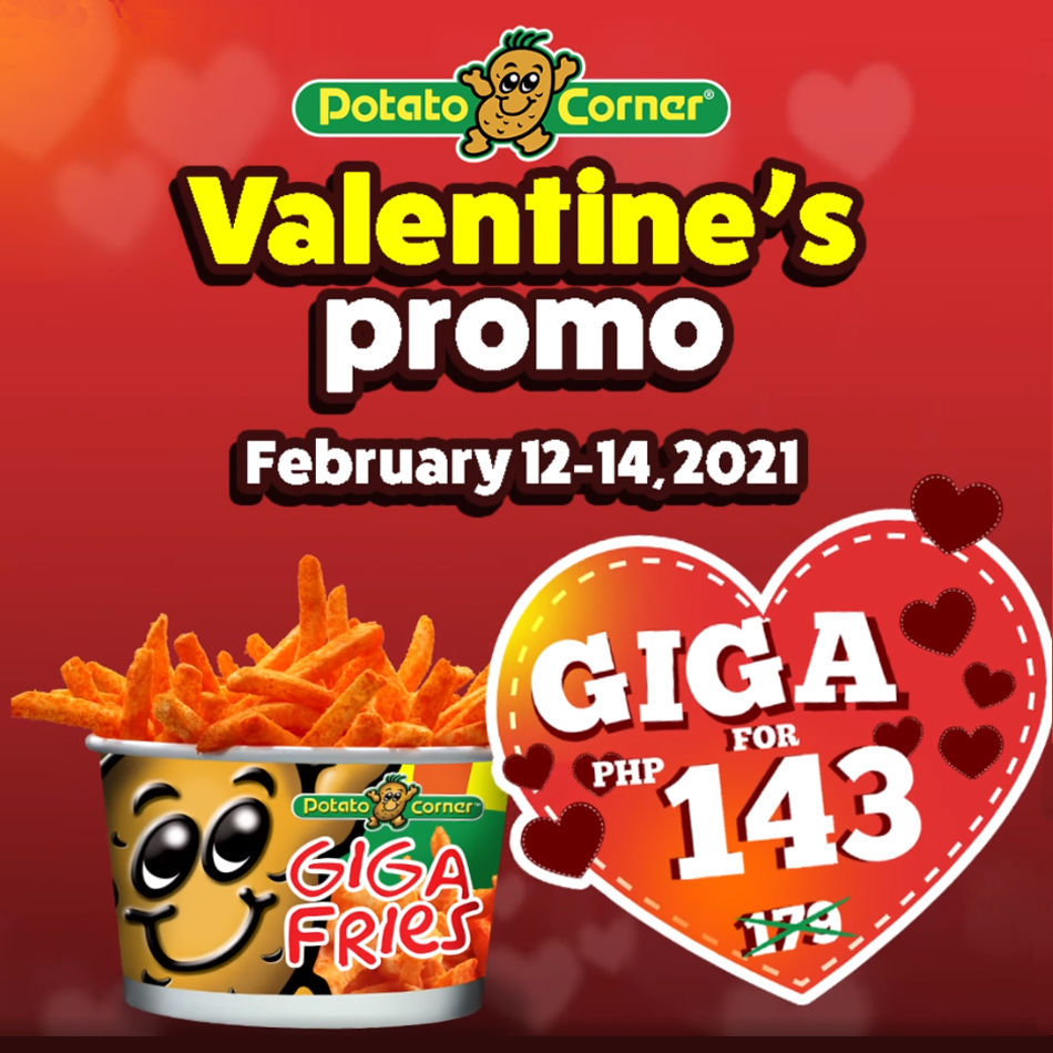 Potato Corner Valentines Promo – P143 Giga Fries | Manila On Sale