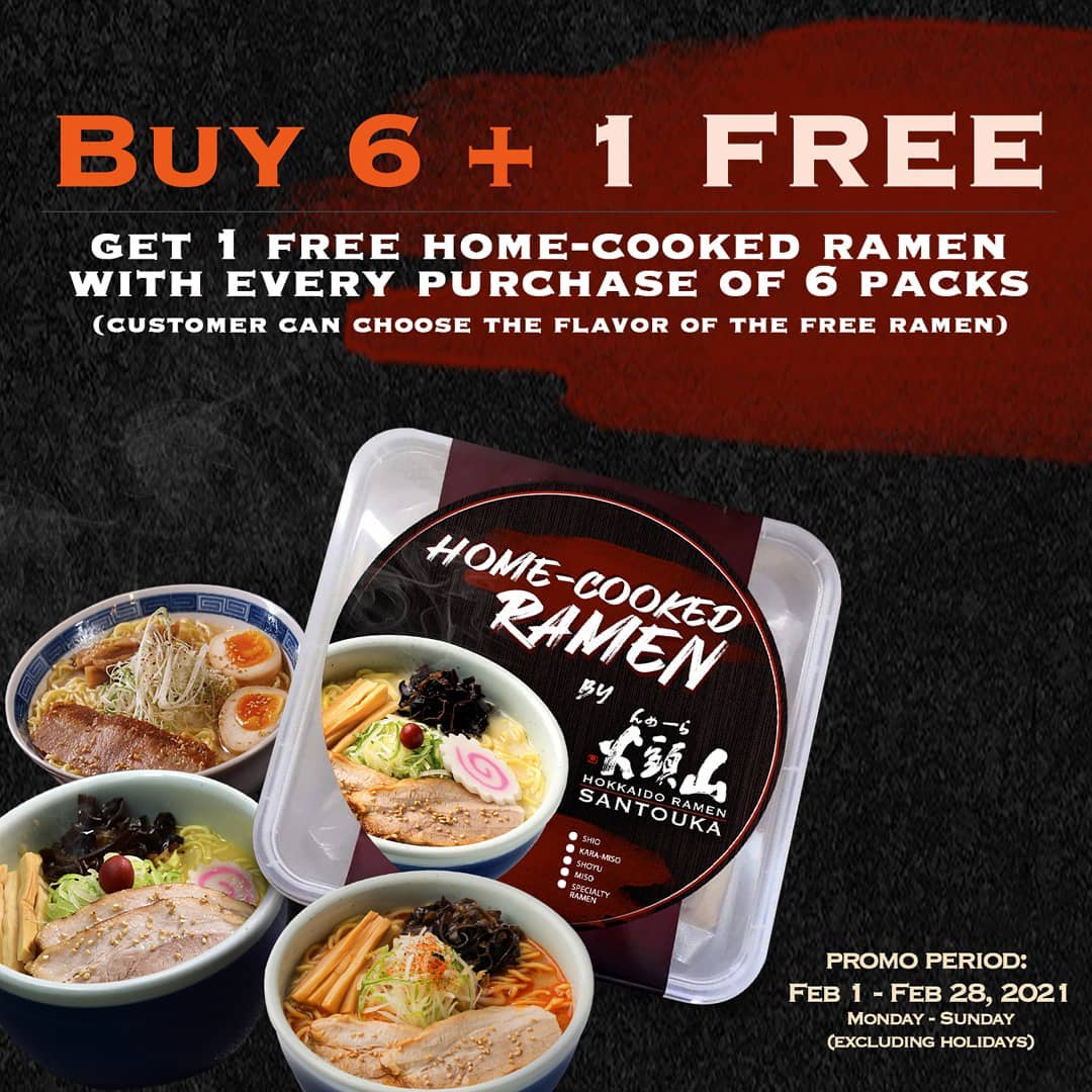 Ramen Santouka – 6 + 1 Home-Cooked Ramen Promo | Manila On Sale