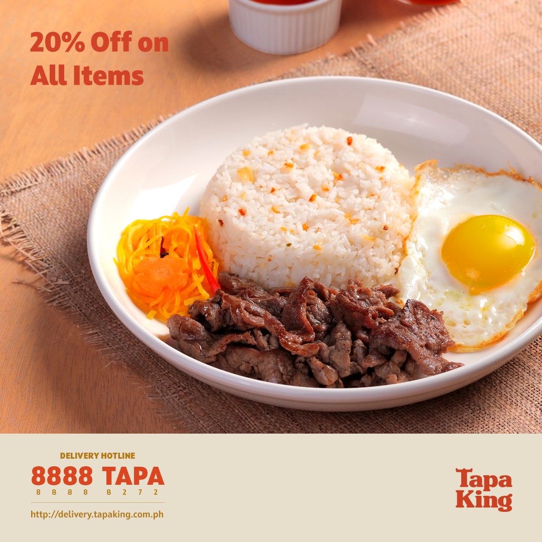 TAPA KING – 20% OFF on ALL Items Promo | Manila On Sale