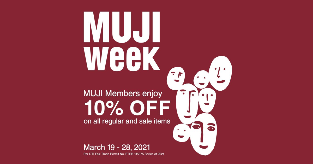 MUJI Week – 10% Discount on MUJI Items | Manila On Sale