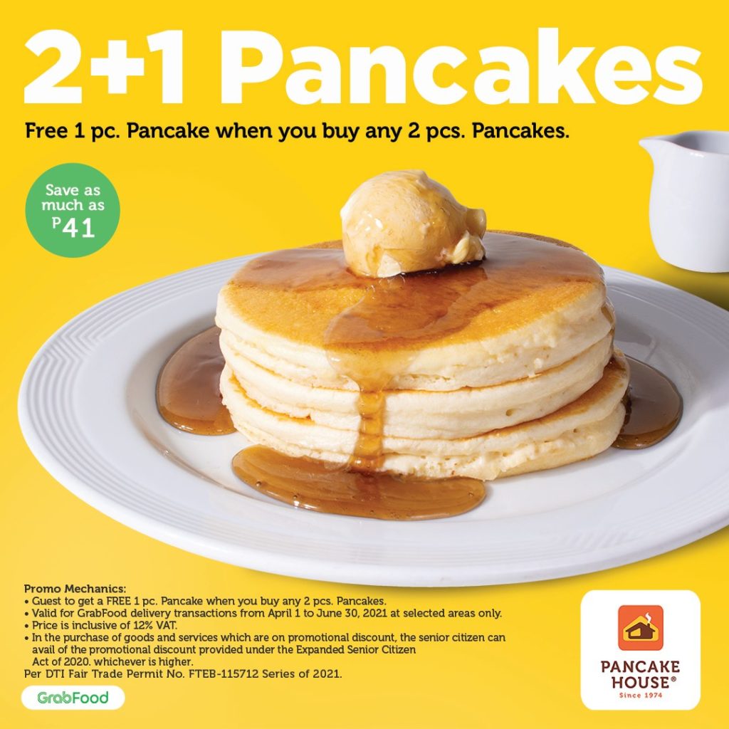 Pancake House – 2+1 Pancake GrabFood Promo | Manila On Sale