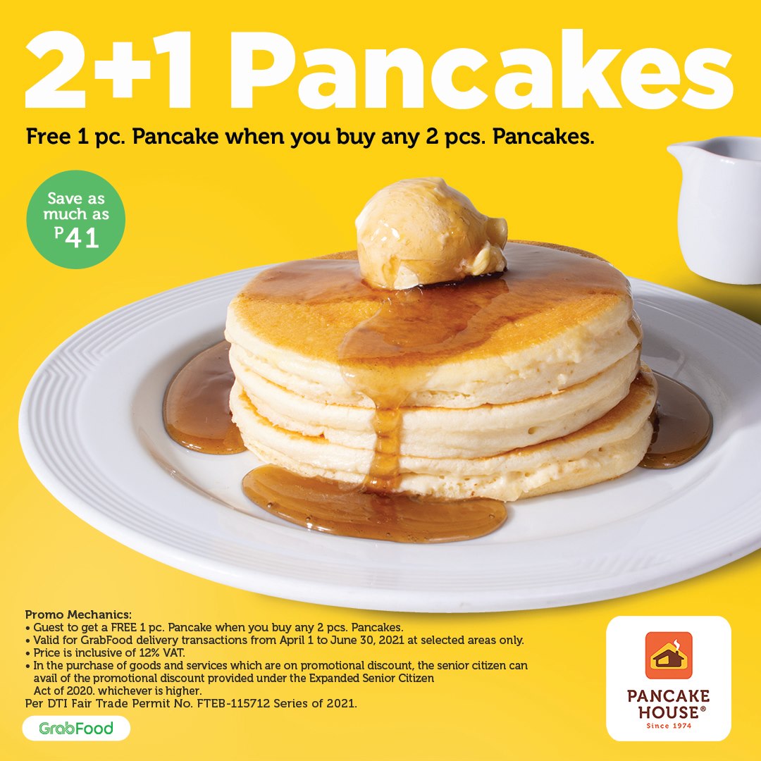 Pancake House – 2+1 Pancake GrabFood Promo | Manila On Sale