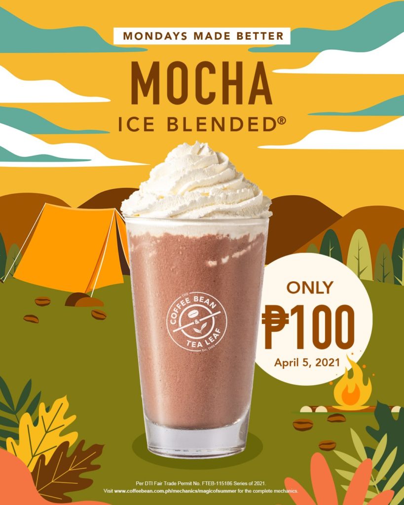 Coffee Bean & Tea Leaf – P100 Ice Blended Mondays | Manila On Sale