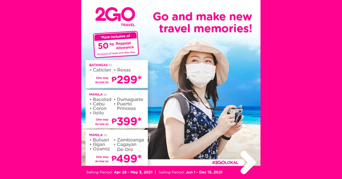 2GO Travel – P299 Sale | Manila On Sale