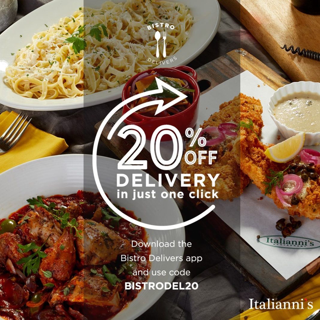 Italianni’s – 20% OFF Delivery Promo | Manila On Sale