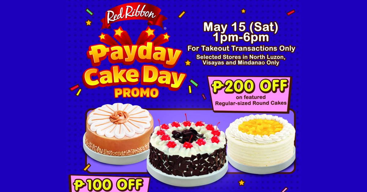 Red Ribbon – Payday Cake Day Promo | Manila On Sale
