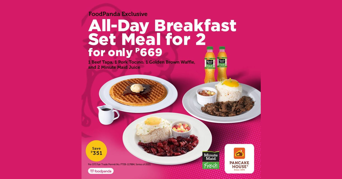 Pancake House – All Day Breakfast Meal for 2 Promo (Save P351) | Manila ...