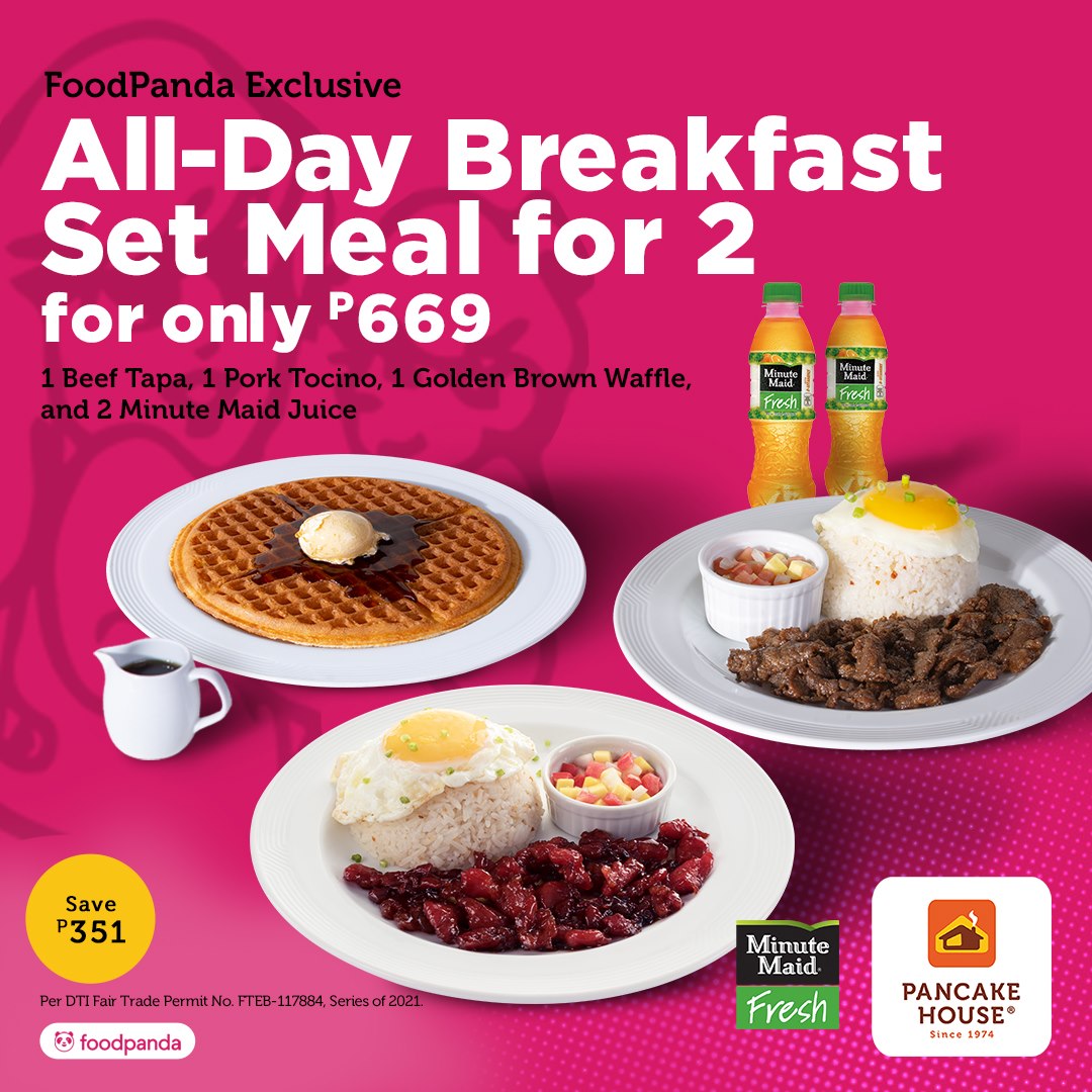 Pancake House – All Day Breakfast Meal for 2 Promo (Save P351) | Manila ...