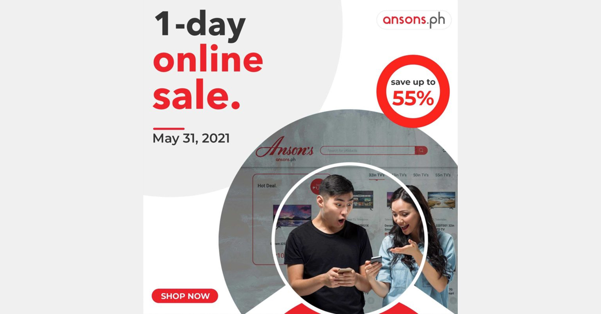Anson’s – 1-Day Online Sale | Manila On Sale