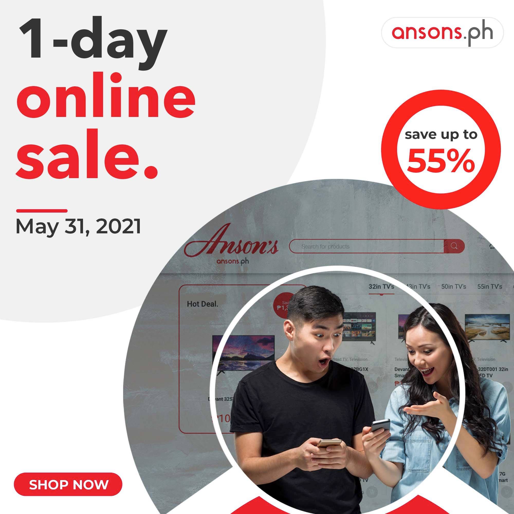 Anson’s – 1-Day Online Sale | Manila On Sale