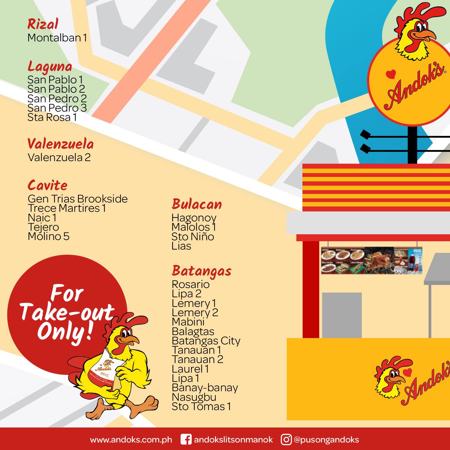 Andok’s – Litson Baka Branch Locations | Manila On Sale