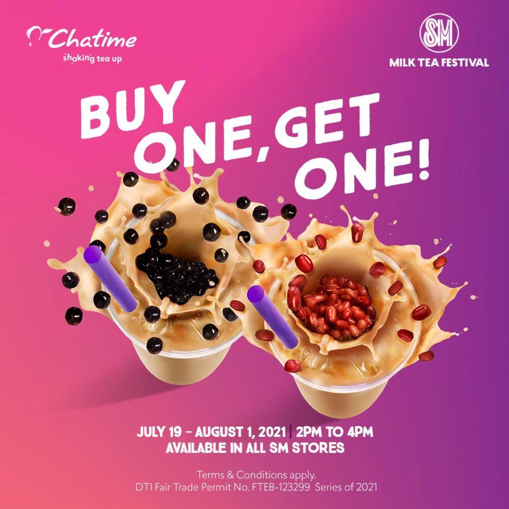 Chatime – Buy 1 Take 1 SM Milk Tea Festival | Manila On Sale