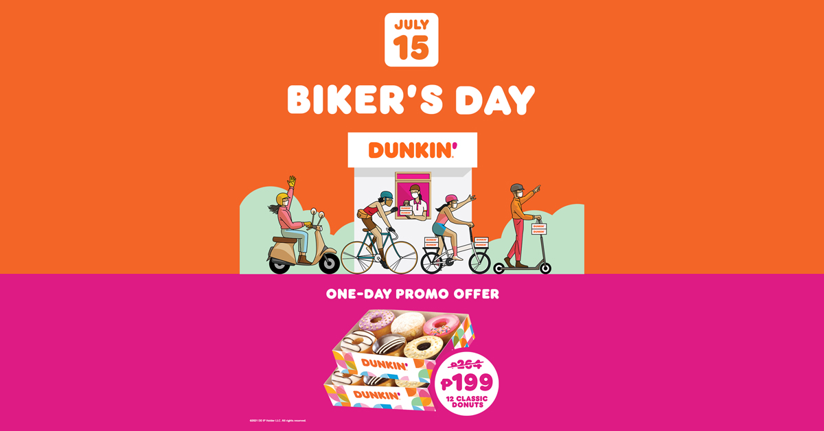 Dunkin’ Donuts – P199 Biker’s Day Promo | Manila On Sale