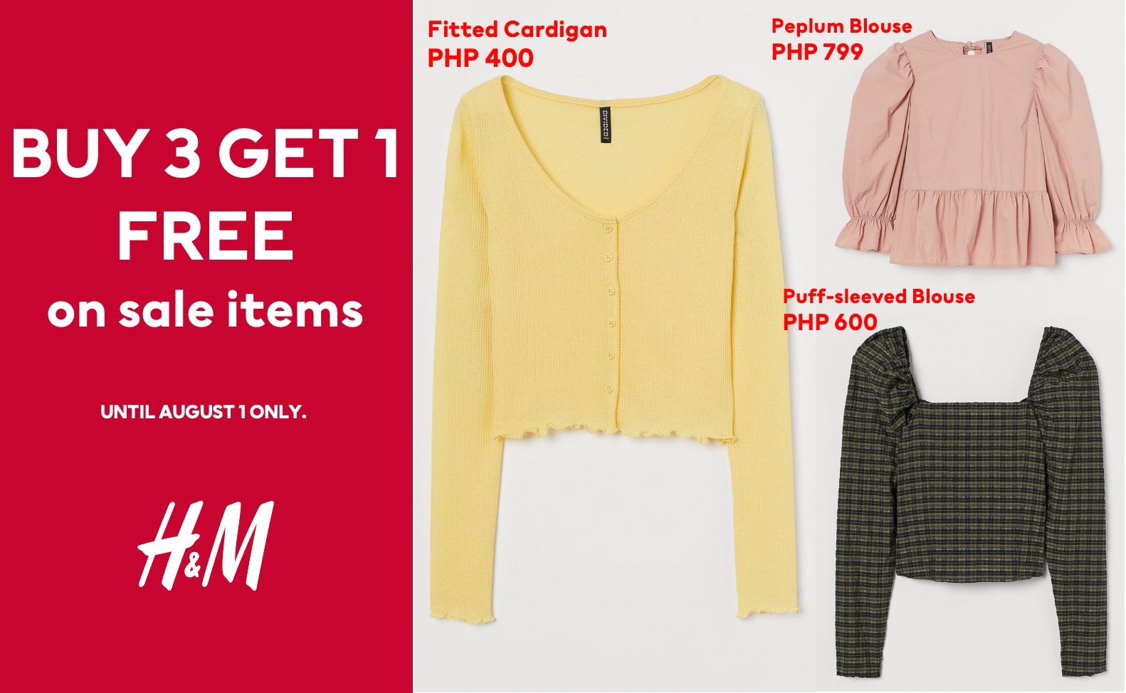 H&M – BUY 3 GET 1 FREE Weekend Sale | Manila On Sale