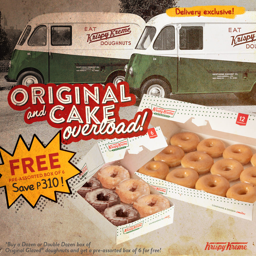 Krispy Kreme – Original and Cake Overload Promo (Save P310) | Manila On ...